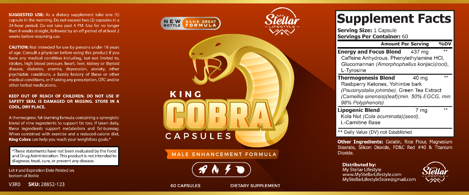 King Cobra Capsules for Men-New Improved Formula-60 Capsules | eBay