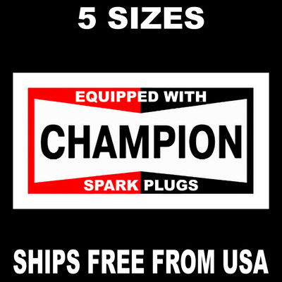 Champion Spark Plug Decal/Sticker/Garage Sign Vintage Replicas 70's ...