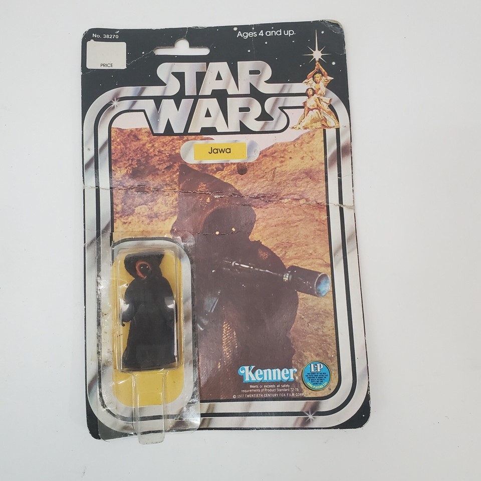 NOB 1977 Kenner Star Wars JAWA Action Figure NO. 38270 w/Card Back Seal ...
