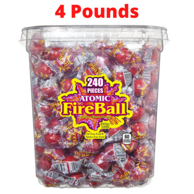 Cinnamon Hard Candy Atomic Fireballs Red Hot Spicy Balls Low Calorie ...