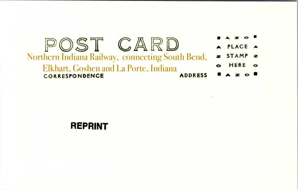 Indiana Railway Postcard Trolley Interurban Tram RPPC Reprint | eBay