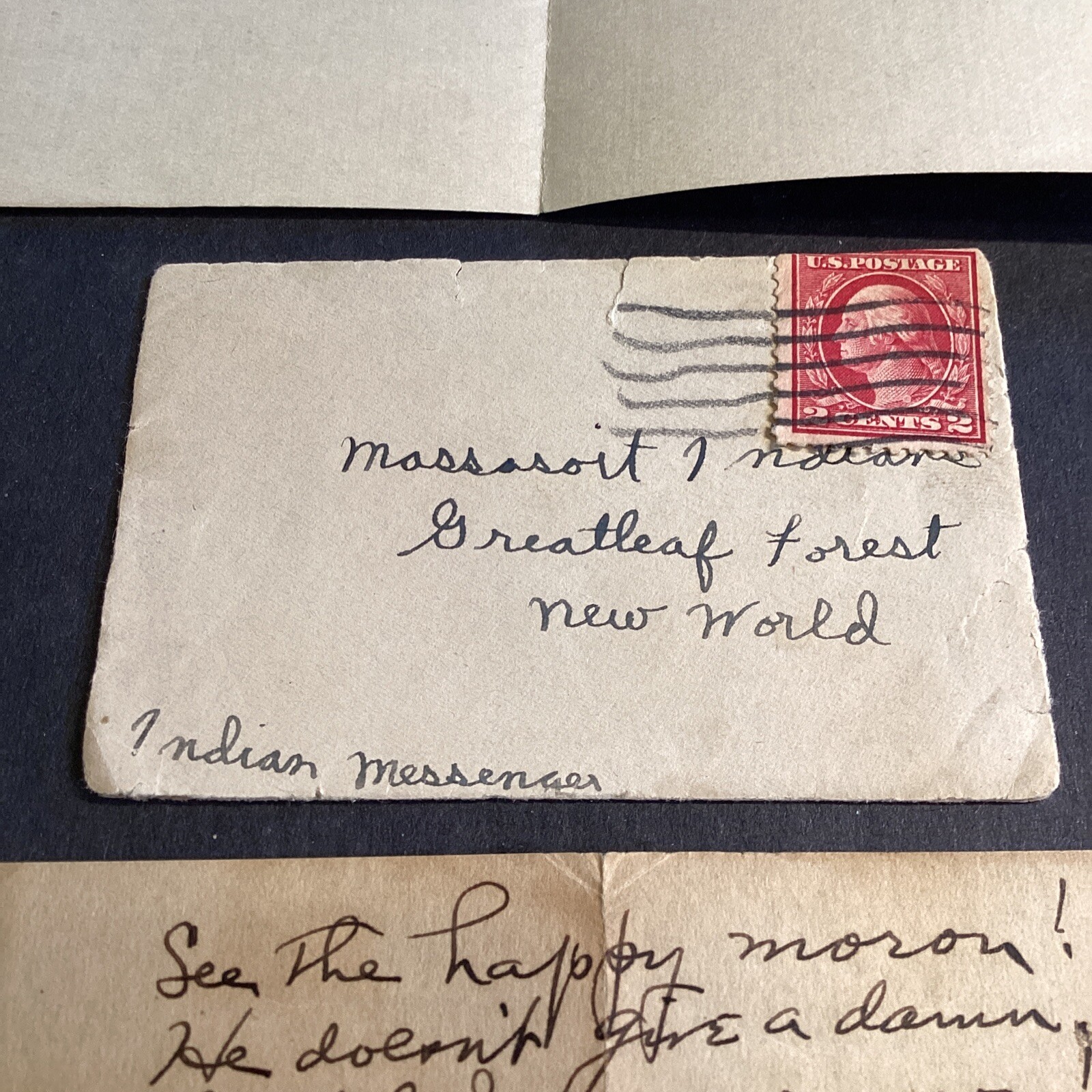 Early 1900s- Stamped Envelope With Letters Questionable Content But ...