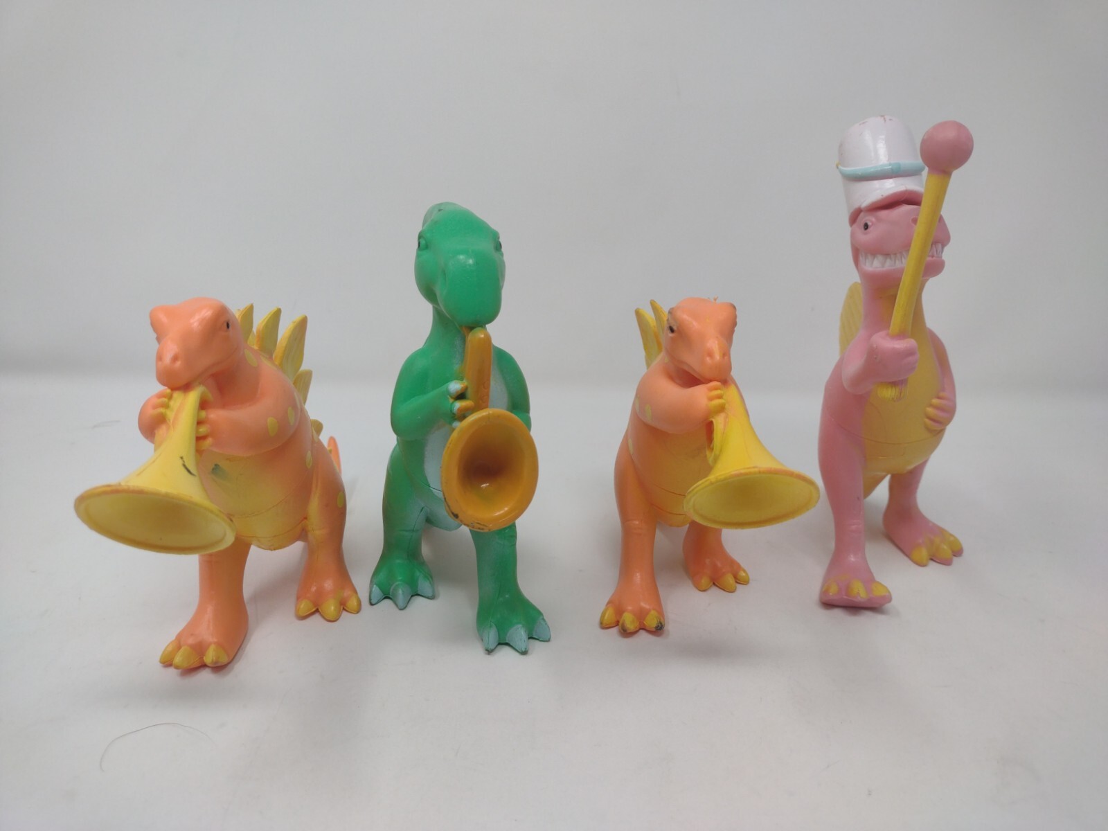 Ankyo Dinosaurs Lot of 4 Plastic Toy Figure Marching Band Saxophone ...