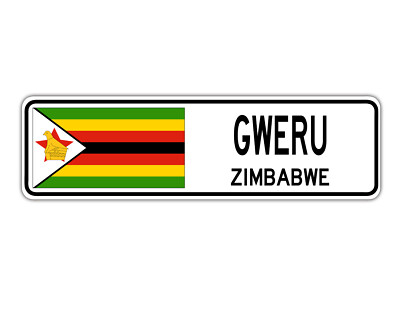 Gweru Zimbabwe Street Zimbabwean Flag City Country Wall Gift Aluminum ...
