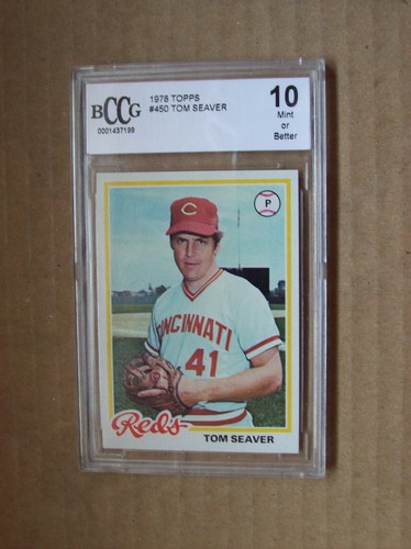 1978 Topps baseball Tom Seaver card #450 BCCG 10 Beckett grading ...