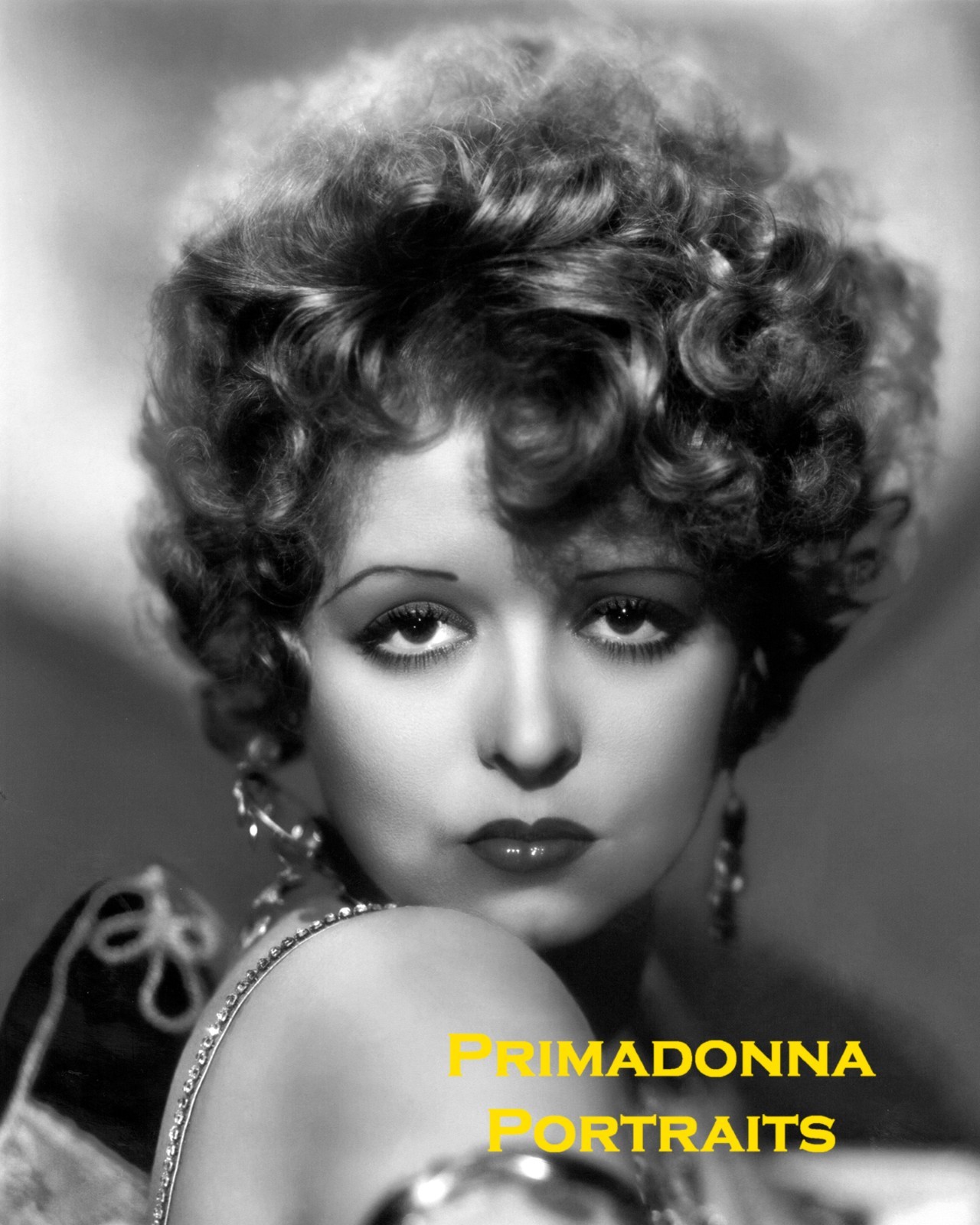 CLARA BELL 8X10 Lab Photo B&W 1933 Pouty RARE Lip Beauty, "HOOPLA" BOW ...