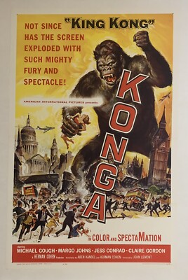 Konga (1961) - Original One Sheet Movie Poster (27" x 41"). ON LINEN ...