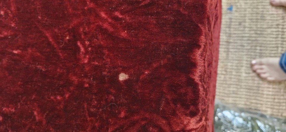 ANTIQUE TABLECLOTH VICTORIAN RUG RED CHENILLE VELVET MOHAIR VINTAGE ...