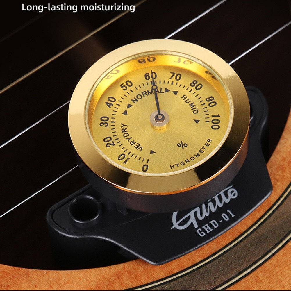 Premium Acoustic Classic Folk Guitar Humidifier Hygrometer Set + Water ...