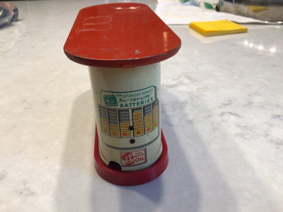 MARX DISTLER ELECTRIC TIN LITHO FILLING STATION BUILDING | eBay