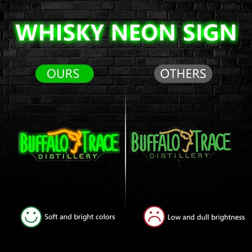 Buffalo Neon Sign Trace Distillery Whiskey Lights for Green,Yellow | eBay