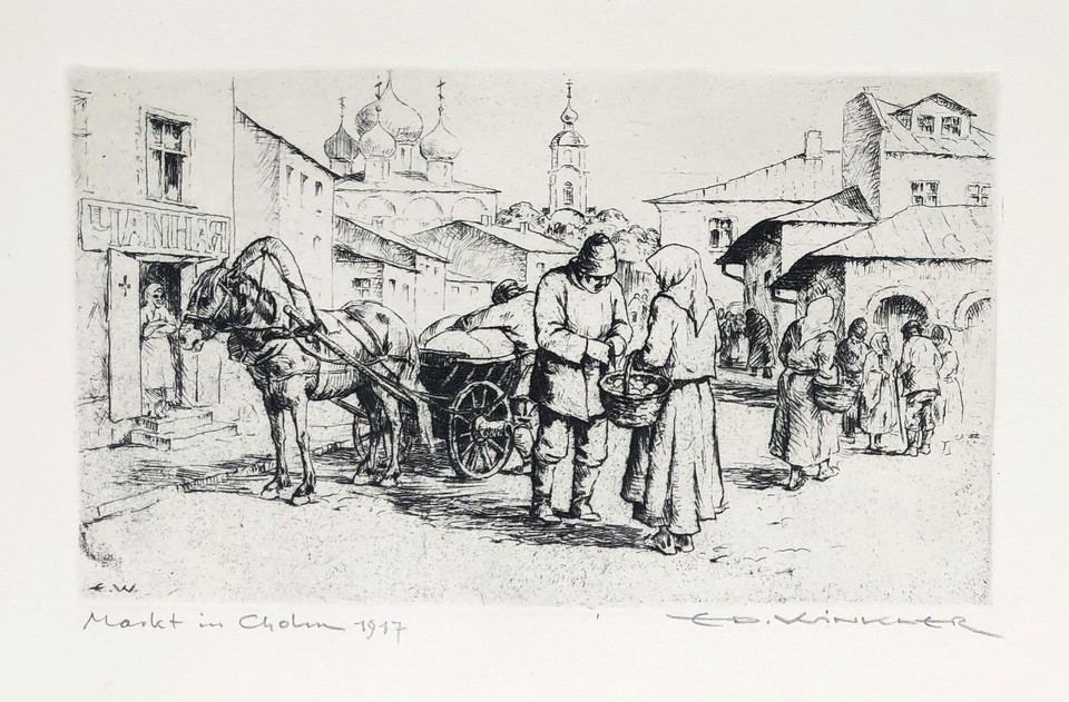 Cholm Novgorod Russia Etching/Eduard Winkler 1884-1978 | eBay
