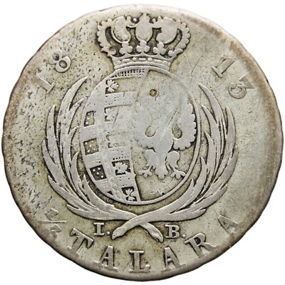 1813 1/3 Talara Duchy of Poland Coin Friedrich August I Silver (MO2900 ...