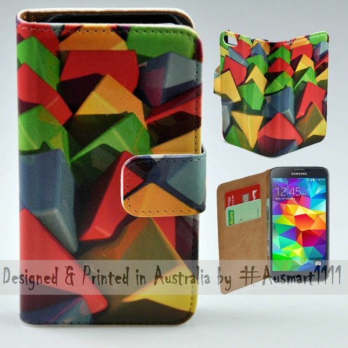 For Samsung Galaxy Series - Colour Cubes Theme Print Mobile Phone Case ...