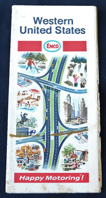 Vintage Enco (Exxon) 1969 Western United States Roadmap | eBay