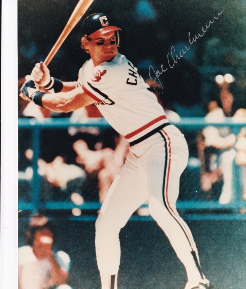 Joe Charboneau Signed Color Photo 8x10 White Jersey +1981 Topps Scratch ...