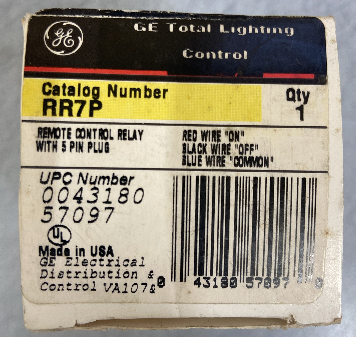 GE RR7 24 VAC Remote Control Momentary Relay for sale online | eBay