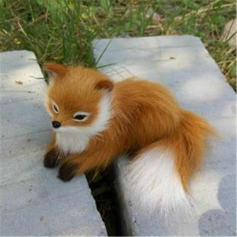 1pc Cute Realistic Small Fox Stuffed Animal Soft Plush Kids Toy Home ...