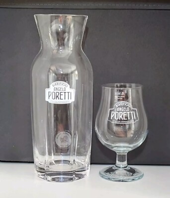 1 X Birrifico Angelo PorettI Carafe + 5 X 2/3 Poretti Pint Glases New ...