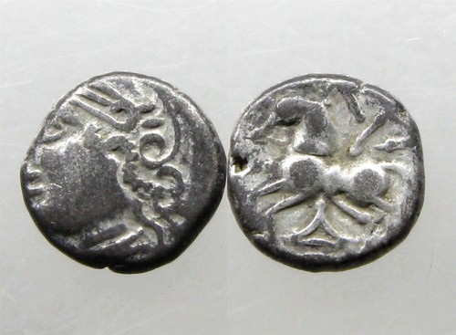 SILVER QUINARIUS CELTIC GAUL___1st Century BC____SEQUANI TRIBE ...