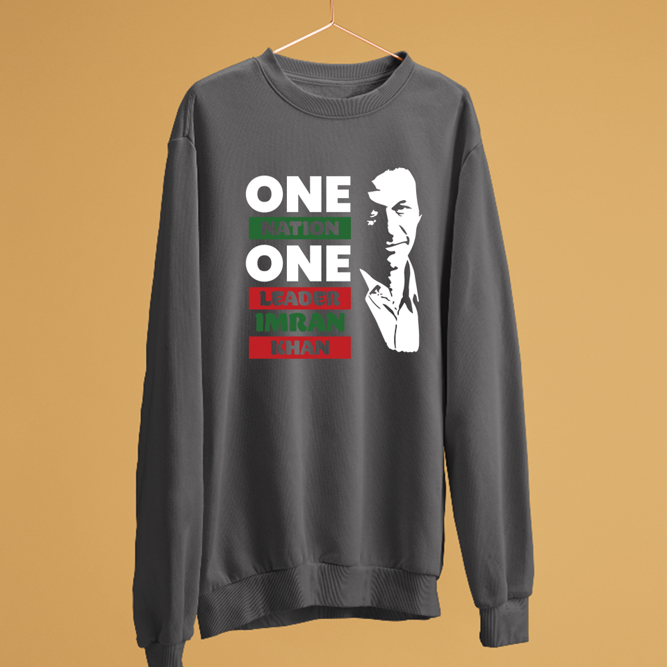 ONE NATION ONE LEADER IMRAN KHAN SWEATSHIRT PAKISTAN POLITICAL PARTY ...