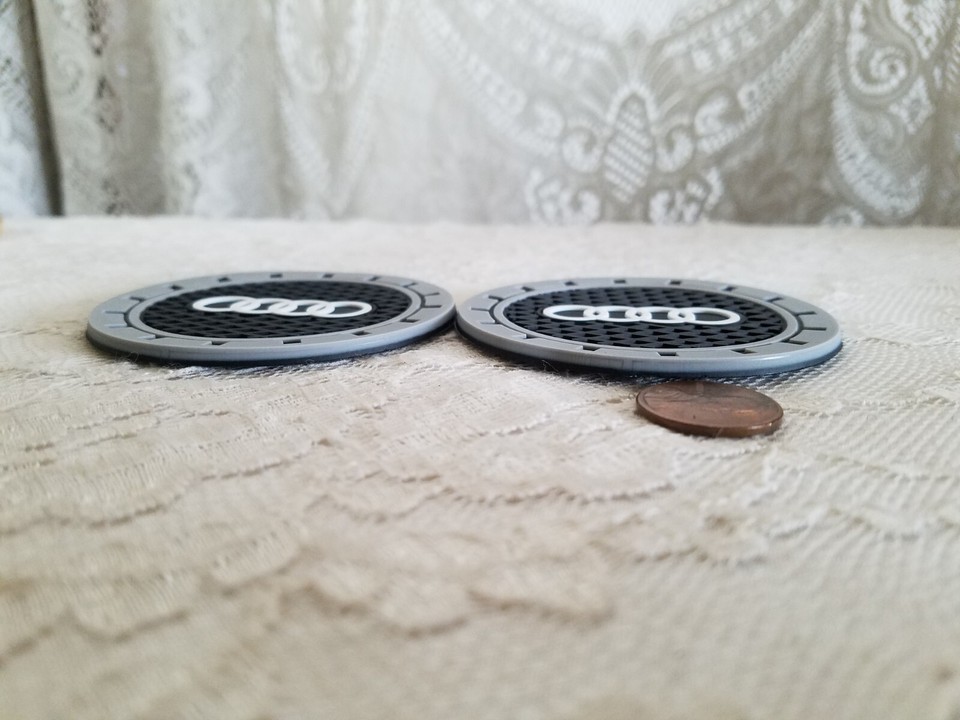 UNIVERSAL COASTERS 2PC 2.75" SILICONE CAR AUTO CUP HOLDER INSERT (FIT ...