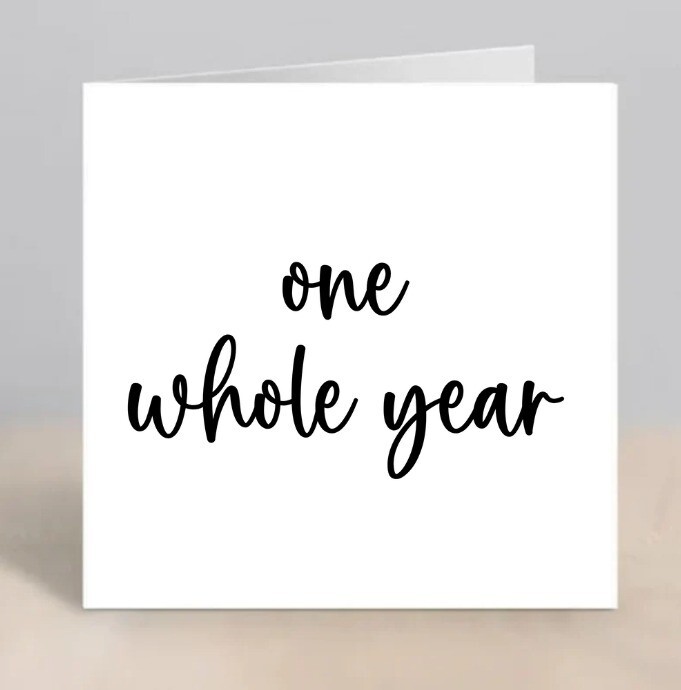 One Year Anniversary Card, 1 Year Anniversary Card For Boyfriend ...