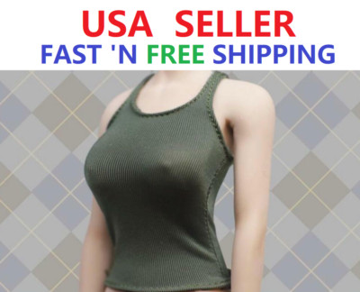 1/6 Scale Green Tank Top For 12" Female Figure Doll Accessory | eBay