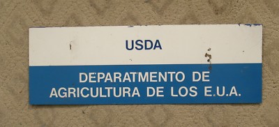 63 - VINTAGE USDA BUILDING OFFICE SIGN, Measures 18" X 6". Made Of ...