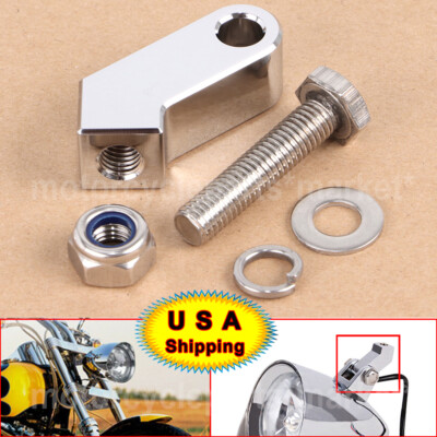 Motorcycle Headlight Mounting Block Bracket For Harley Bobber Chopper ...