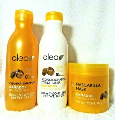 Alea Damaged Hair Shampoo with Argan Oil 18.3oz / 500ml + Conditioner ...