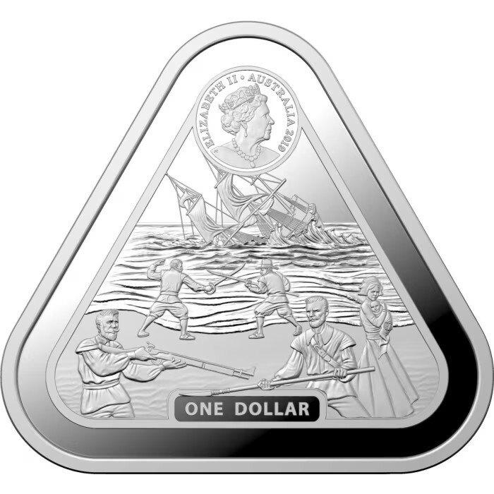 2019 Australia Shipwreck Batavia Triangular 1 oz. 0.999 Silver Coin in ...