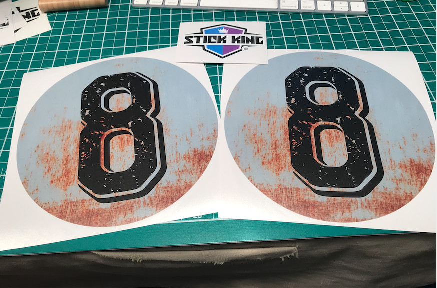 Vintage Racing Number Decals