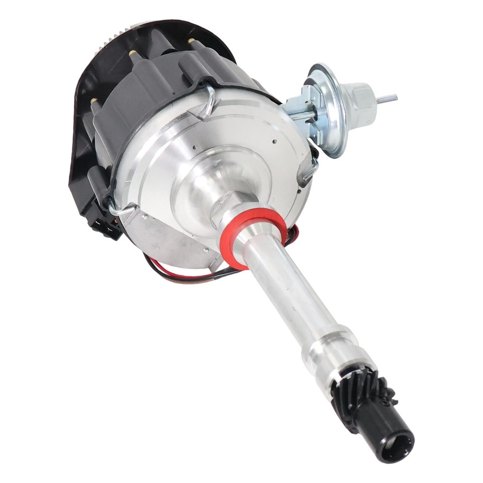 SBC BBC Chevy HEI Distributor Black Cap 65K Volt Coil - 283 305 350 396 ...