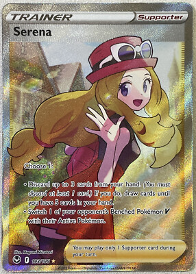 Pokemon TCG - Serena Full Art Ultra Rare - 193/195 - Silver Tempest | eBay
