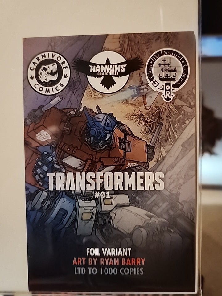 TRANSFORMERS #1 RYAN BARRY VIRGIN FOIL VARIANT Limited Edition 1000 ...