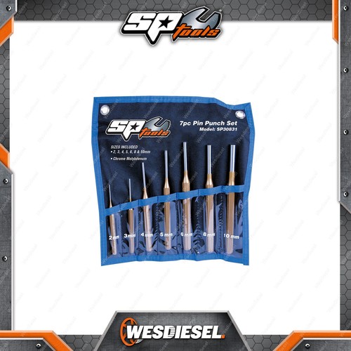 SP Tools 7 Pcs Pin Punch Set - Chrome Molybdenum Alloy Steel Hexagonal ...