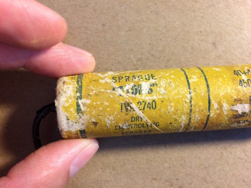 Vintage Sprague Atom 40 +40 uf 450v Two-Section Capacitor TVA-2740 Tube ...