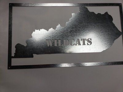 Kentucky outline wildcat sign for wall decoration | eBay