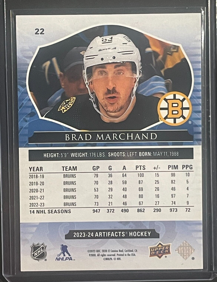 Brad Marchand 2023-24 Upper Deck Artifacts Ruby Parallel /499 Boston Bruins | eBay