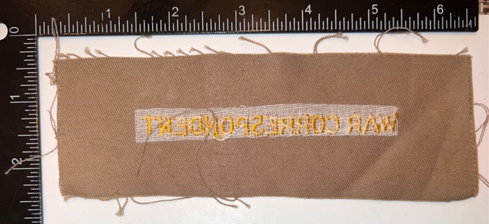 WWII US Army War Correspondent KHAKI UNCUT Patch | eBay