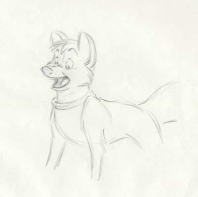 Disney Fox and the Hound Tod Original Production Animation Drawing ...