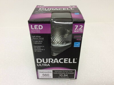 DURACELL Ultra LED Light Bulb dimmable 7.2 W Soft White | eBay