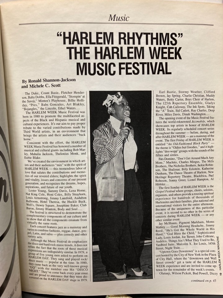 HARLEM WEEK~African American Magazine~1st Issue~James Van Der Zee~Eubie ...