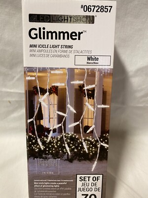 Gemmy Glimmer 70 Mini Icicle LED Light String Create Peaceful ...