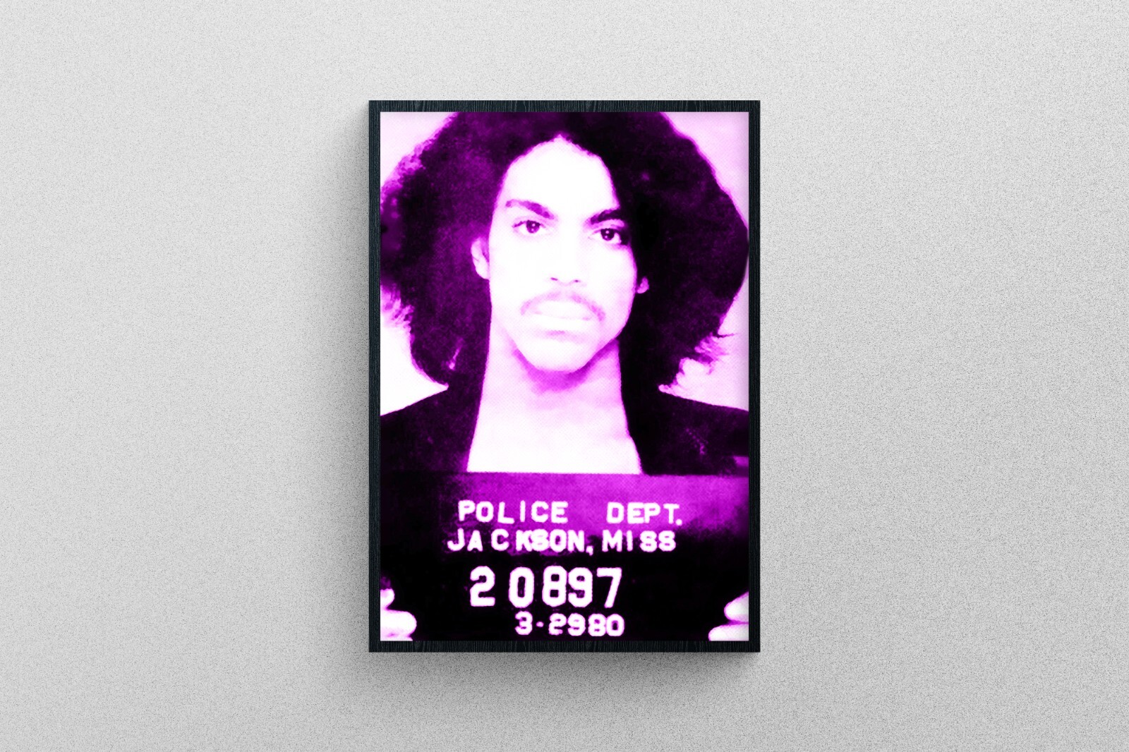 The Prince Mugshot After Mississippi Arrest 1980 | Art Exhibition Print ...