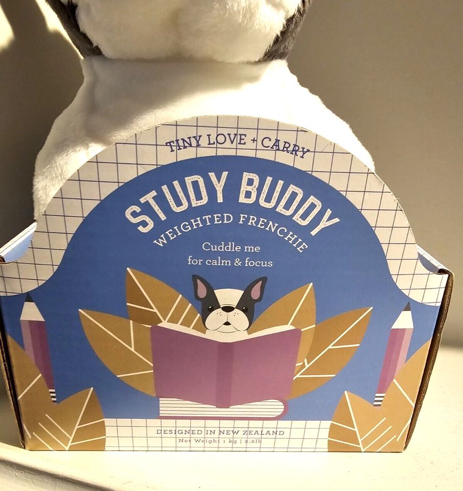 Weighted Plush Frenchie Stuffed Animal Study Buddy Weighs 2.2 lbs 10 ...