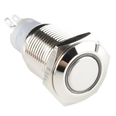 [ SparkFun COM-11970 ] Metal Pushbutton - Momentary (16mm, White) | eBay