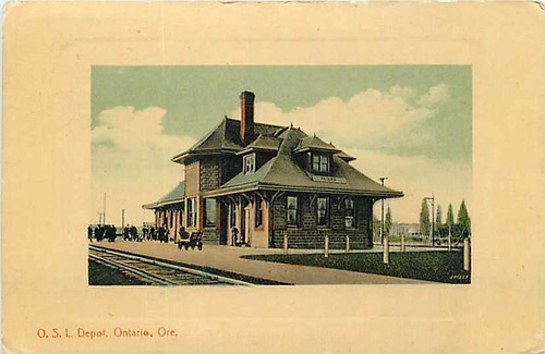 OR, Ontario, Oregon, Oregon Short Line Railroad Depot, Portland PC Co ...