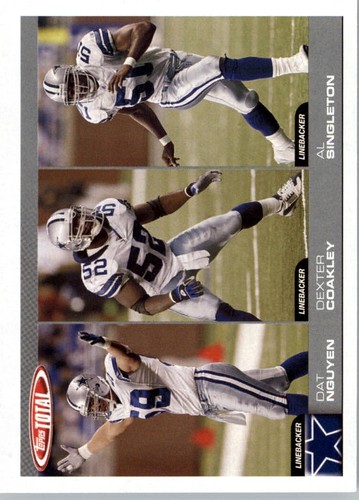 2004 Topps Total Football #284 Dat Nguyen, Dexter Coakley, Al Singleton ...